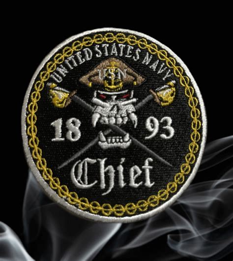 Navy Chief Patch Velcro Patch Iron On Patch Sew On Patch Etsy