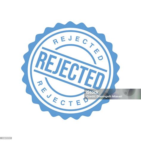 Rejected Letter Rubber Stamp Template Stock Illustration Download