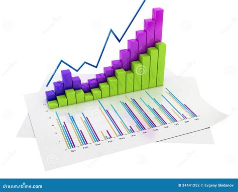 Graphs Of Financial Analysis Isolated Stock Illustration