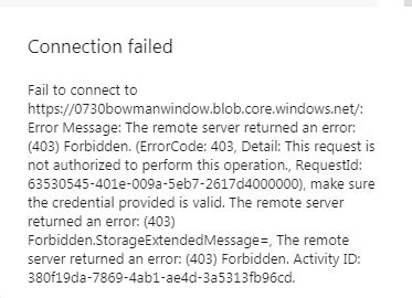Azure Data Factory Connecting To Blob Storage Via Access Key Stack Overflow