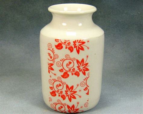 Porcelain Bud Vase Hand Thrown Ceramic Bud Vase With Red And White