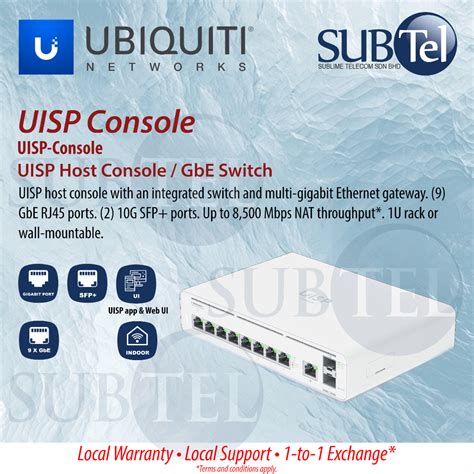 Ubiquiti Uisp Console Uisp Console Uisp Host Console Gbe Switch 9 Gbe Rj45 Ports 2 Sfp Ports