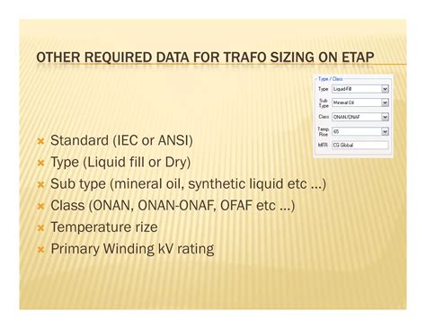 Etap Transformer Sizing Using Etap Pdf Technology And Computing