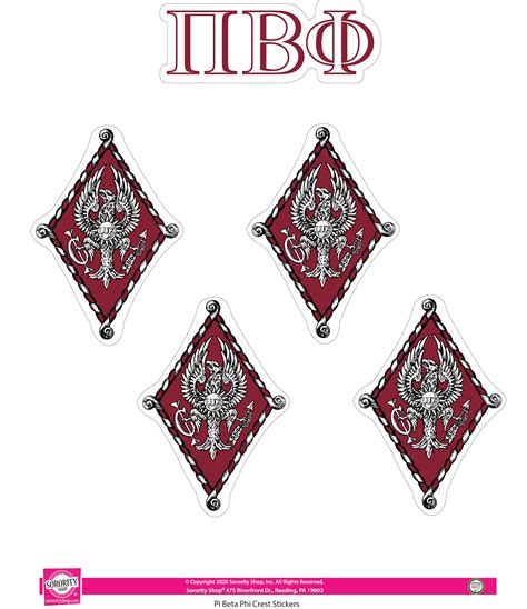 Pi Beta Phi Crest Sticker Sheet Sororityshop