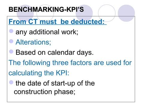 Benchmarking Kpis Ppt