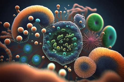 Premium Photo Macro Closeup Of Virus Under Microscope Medical Concept