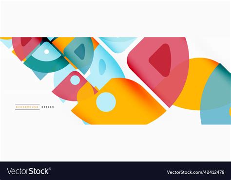 Lines Squares Circles And Triangles Geometric Vector Image