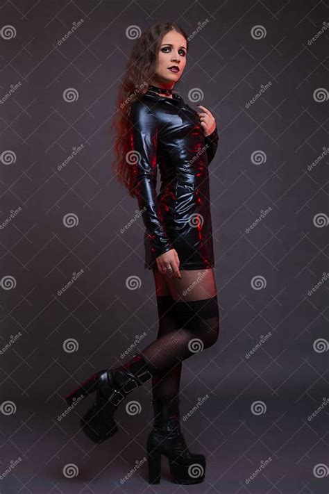 Girl In Latex Dress Stock Image Image Of Long Glossy 94531581