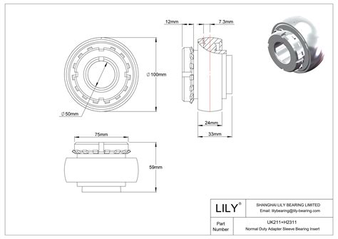 UK211+H2311 | Normal Duty Adapter Sleeve Bearing Insert - AMI | LILY ...