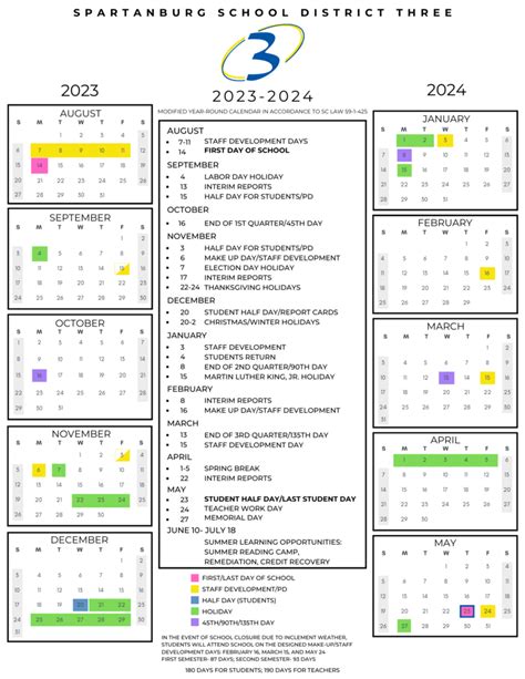 Spartanburg District 5 Calendar A Comprehensive Guide To The 2023 2025