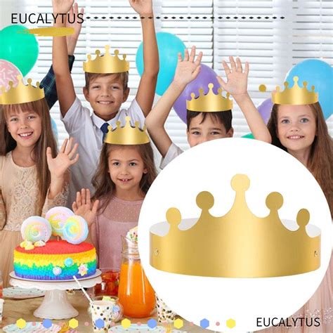 Eutus หมวกมงกุฎกระดาษ สไตล์เจ้าหญิง ของขวัญวันเกิด งานแต่งงาน 10 ชิ้น Shopee Thailand