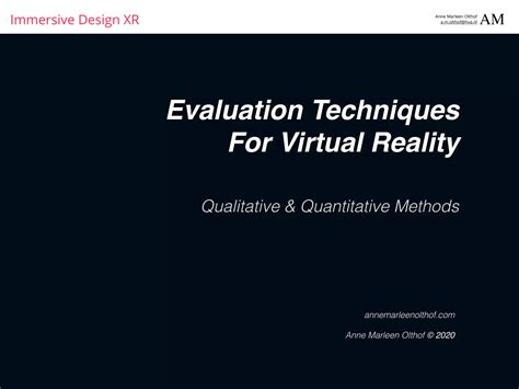 Evaluation Techniques For Virtual Reality Pdf
