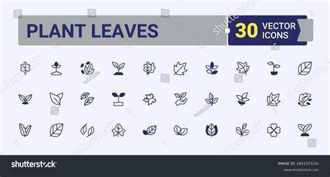15735 Leaves Line Edit Stock Vectors And Vector Art Shutterstock