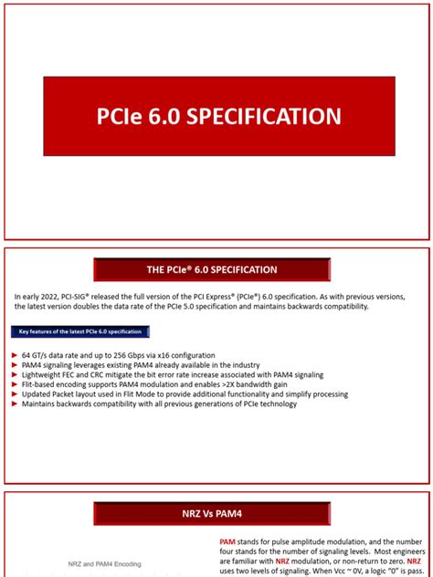 Pcie 6 Specification Pdf Data Transmission Computer Engineering