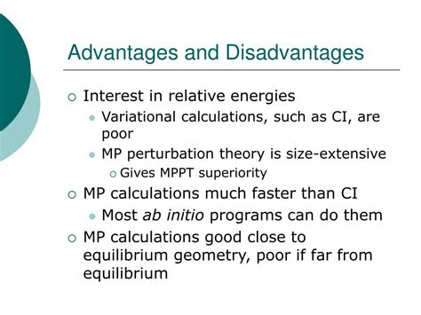 Ppt Introduction To M øller Plesset Perturbation Theory Powerpoint