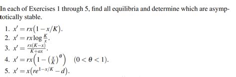 solved in each of exercises 1 through 5 find all equilibria