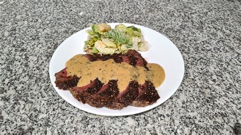 [homemade] Flank Steak Au Poivre R Food