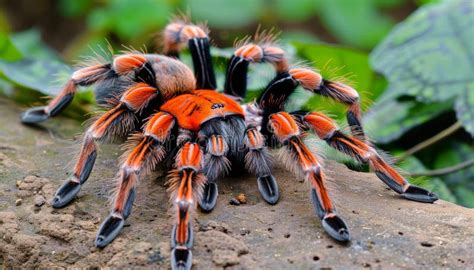 Detailed Macro Capture Of A Tarantula In Its Natural Habitat