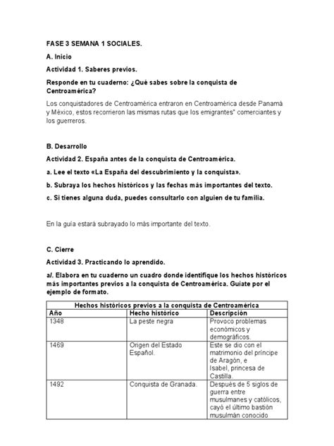 Fase 3 Semana 1 Sociales Pdf Cristobal Colon