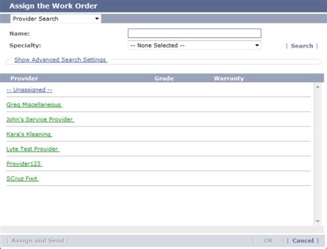 Assign Or Reassign A Work Order