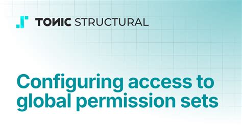 Configuring Access To Global Permission Sets Tonic Structural