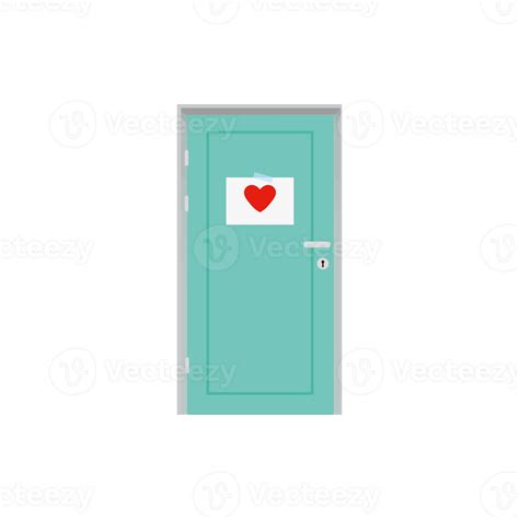 Heart Door Cartoon Vector Free Space For Text Wallpaper Background