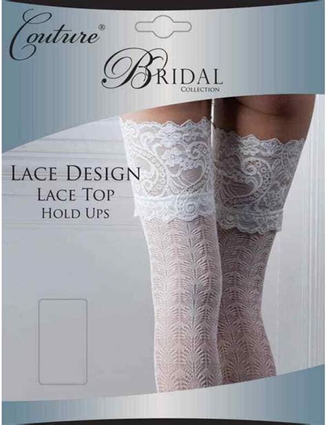 Couture Lace Design Lace Top Hold Ups Stockings Kiss Tights