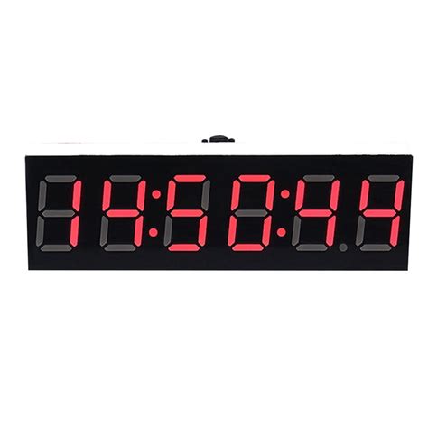 Husxh 0 36Inch 6 Bit W Second Display Clock Module Brightness Adjustment LED Display Digital