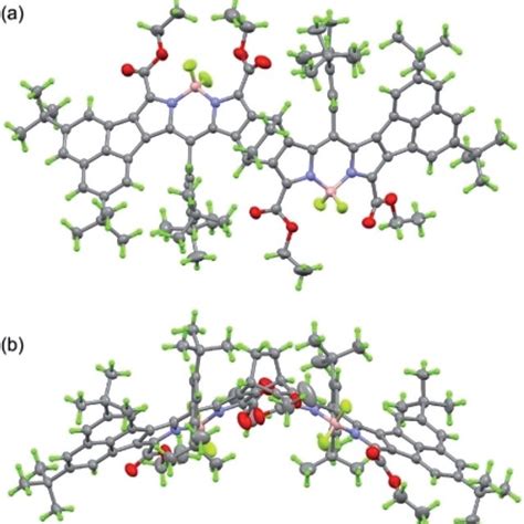 Ortep Drawing Of 11b Top A And Side B Views The Structure Was Download Scientific