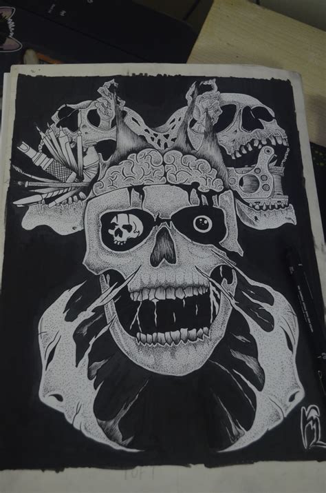Koleksi Sketsa Gambar Tengkorak Terbaru Tutorial Gambar Teknik