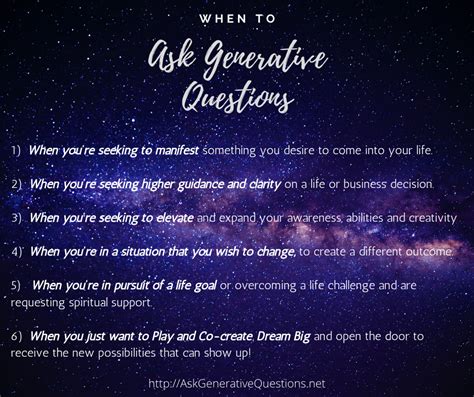 Asking Generative Questions