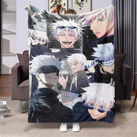 Throw Blanket Jujutsu Kaisen Satoru Gojo For Anime Fans Customized
