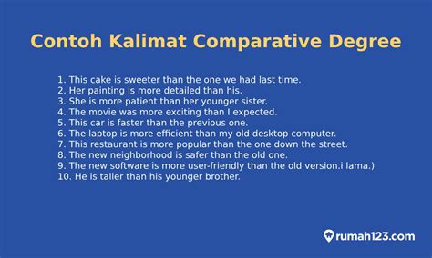 25 Contoh Kalimat Comparative Degree Dan Artinya