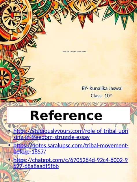 Role Of Tribal Uprising In Freedom Struggle Pdf