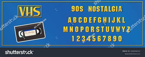Alphabet Inspired By S Nostalgia Vhs Stock Vector Royalty Free Shutterstock