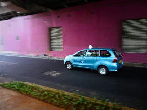 Car Passing Through Empty Street In Jakarta Editorial Photo Image Of