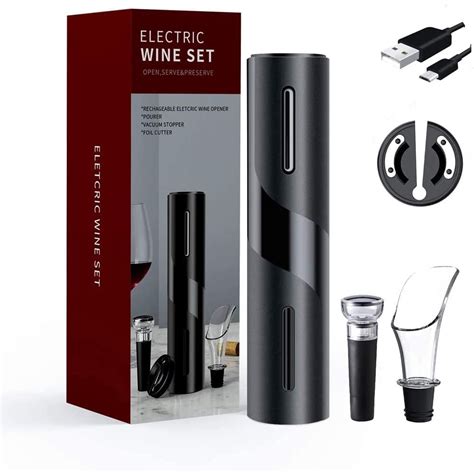 Electric Wine Opener Rechargeable Automatic Corkscrew Cordless Wine