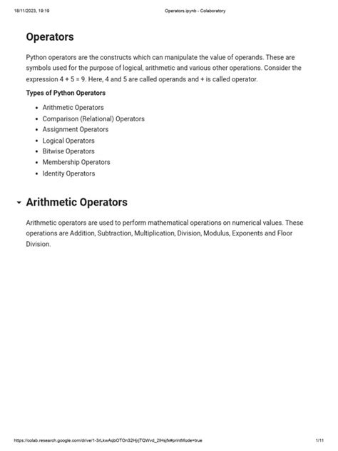 operators ipynb colaboratory pdf arithmetic multiplication