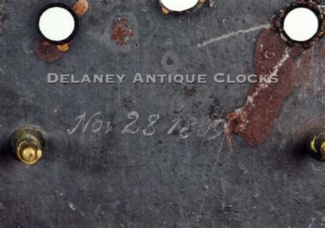 this is a finely inlaid cherry case tall clock made by abel hutchins of