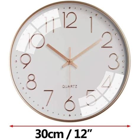 Pouces Horloges Murales Silencieuse De Salon Cuisine Modernes Design Pendules Murales Cm