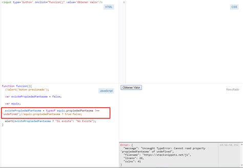 Cómo validar en JavaScript si un objeto tiene una propiedad Stack