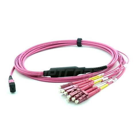Mpo Female To 4xlc Duplex 50 125 Multimode Om4 Fiber Optic Harness