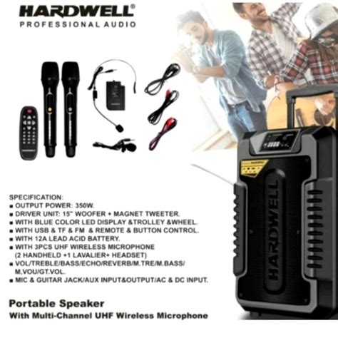 Jual Speaker Portable Hardwell TurboVoice 15 Pro 15 Inch Bluetooth