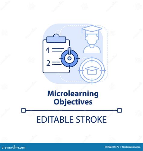 Microlearning Objectives Light Blue Concept Icon Stock Vector Illustration Of Abstract Online