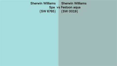 Sherwin Williams Spa Vs Festoon Aqua Side By Side Comparison