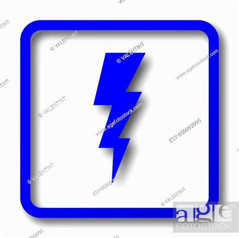 Lightning Icon Lightning Website Button On White Background Stock