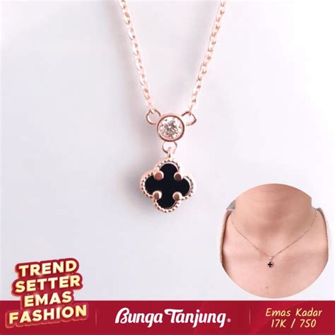 Jual Kalung Clover P Emas 17k Bunga Tanjung Gold Shopee Indonesia