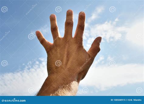 Mano Que Alcanza Al Cielo Mano Que Alcanza Hacia El Cielo Imagen De