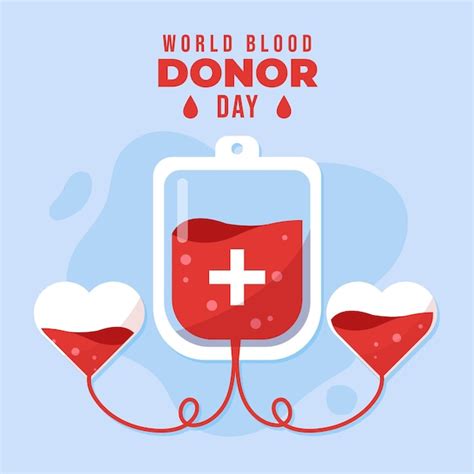 Premium Vector Flat World Blood Donor Day Illustration
