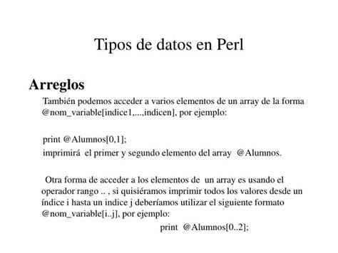 Ppt Tipos De Datos En Perl Powerpoint Presentation Free Download